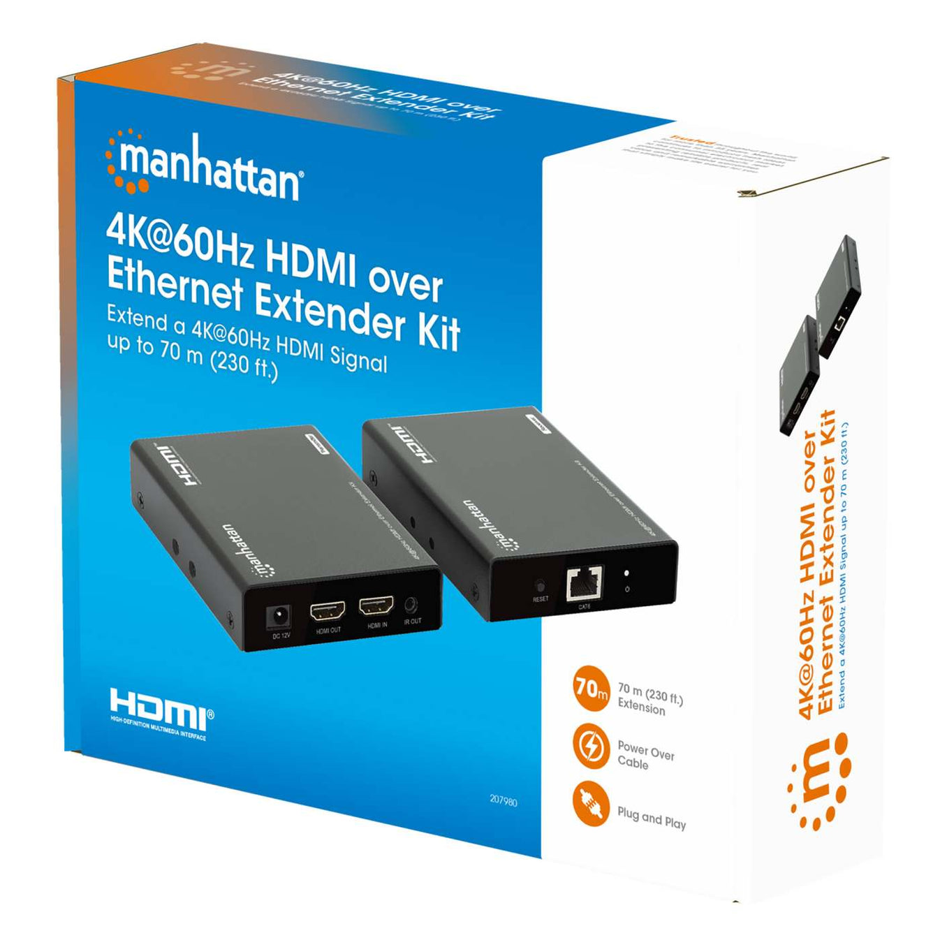 Manhattan 4K@60Hz HDMI over Ethernet Extender Kit (207980) – Manhattan ...