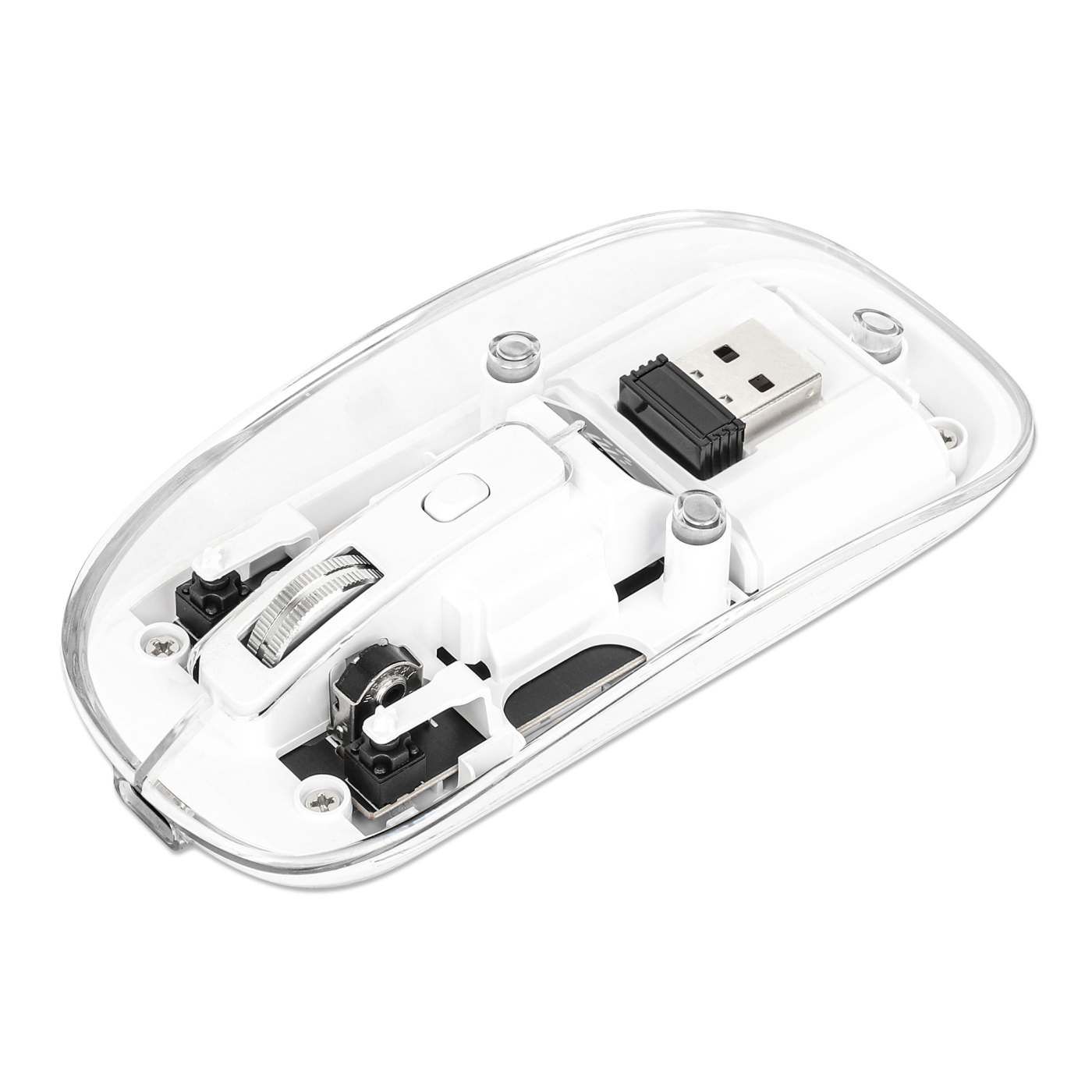 Manhattan Transparent Rechargeable Wireless USB Mouse (190275 ...