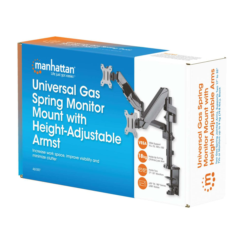 Universal Gas Spring Monitor Mount w/ Height-Adjustable Arms, for 17 ...