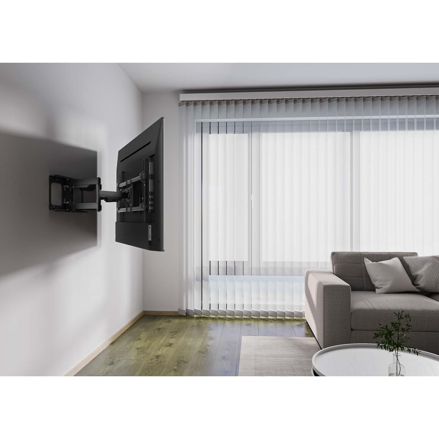 Universal LCD Full-Motion Large-Screen Wall Mount, for 37" to 90 ...