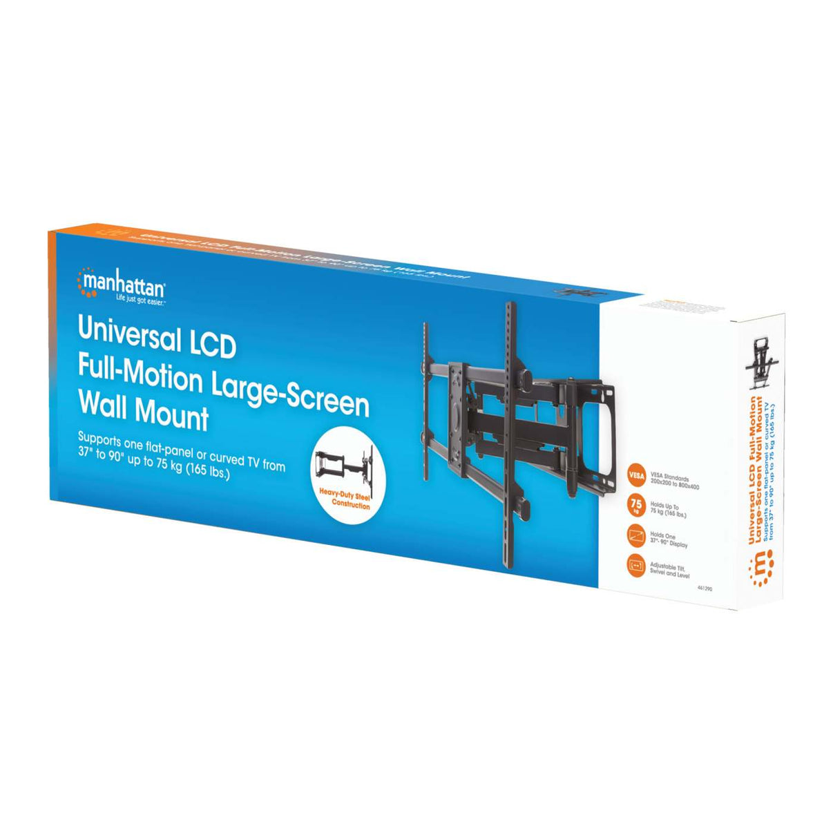 Universal LCD Full-Motion Large-Screen Wall Mount, for 37" to 90 ...