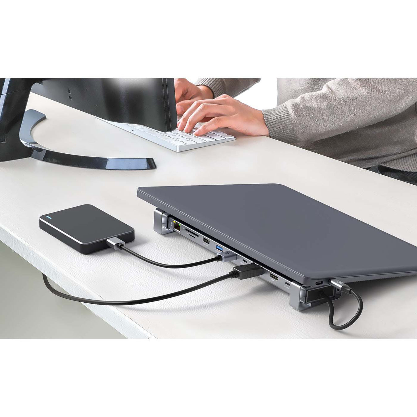 USB-C PD 10-in-1 Dual-HDMI Monitor Docking Station / Multiport Hub ...