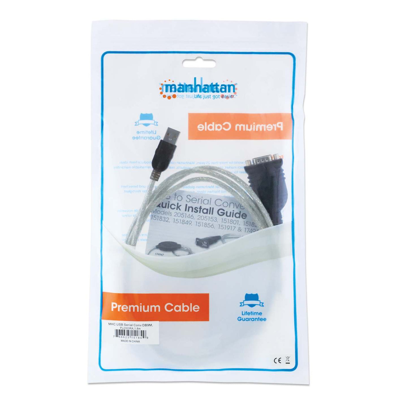 Manhattan USB-A to Serial Converter, 1.8 m (6 ft.) (151849) – Manhattan ...
