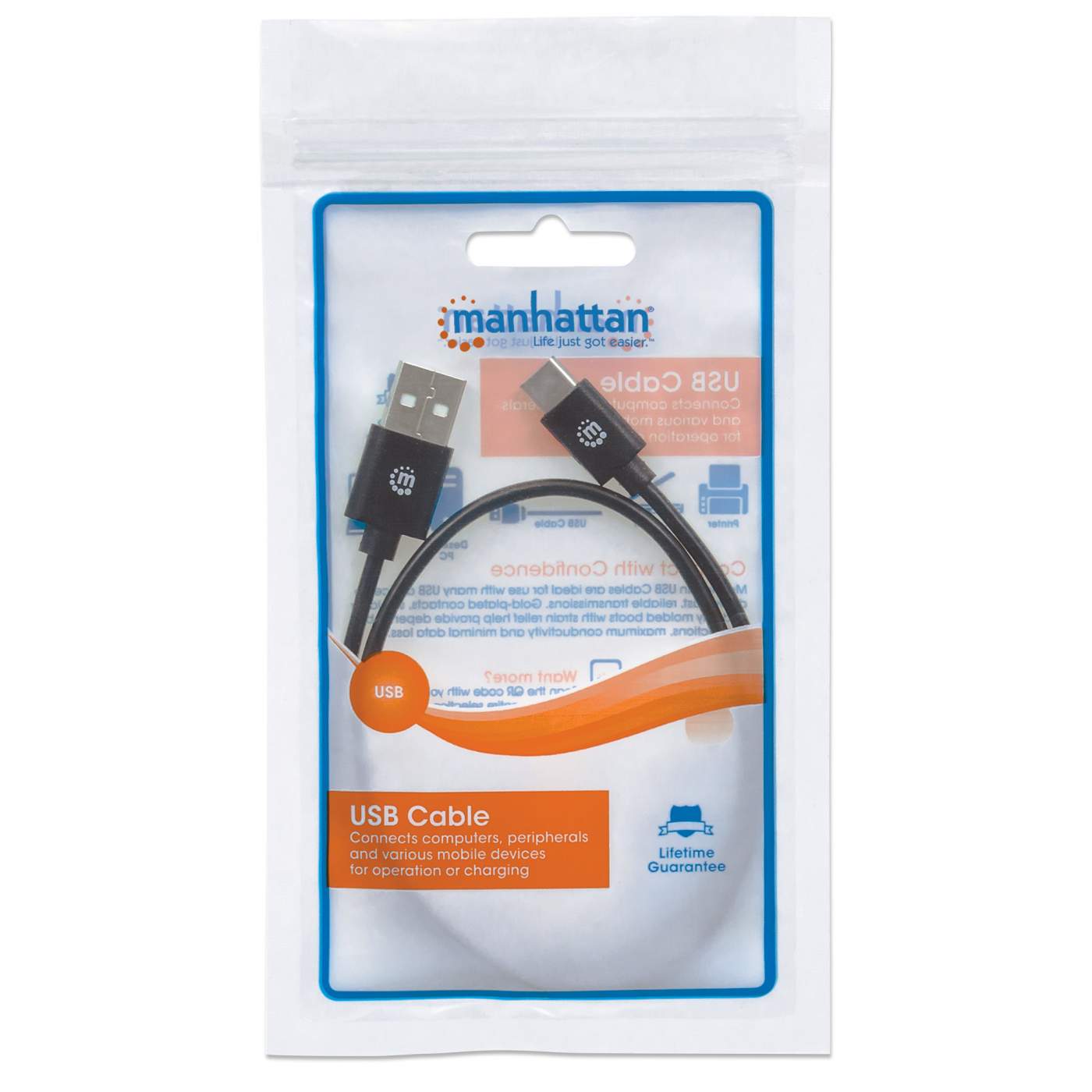 Manhattan USB 2.0 Type-A to Type-C Device Cable (354912) – Manhattan ...